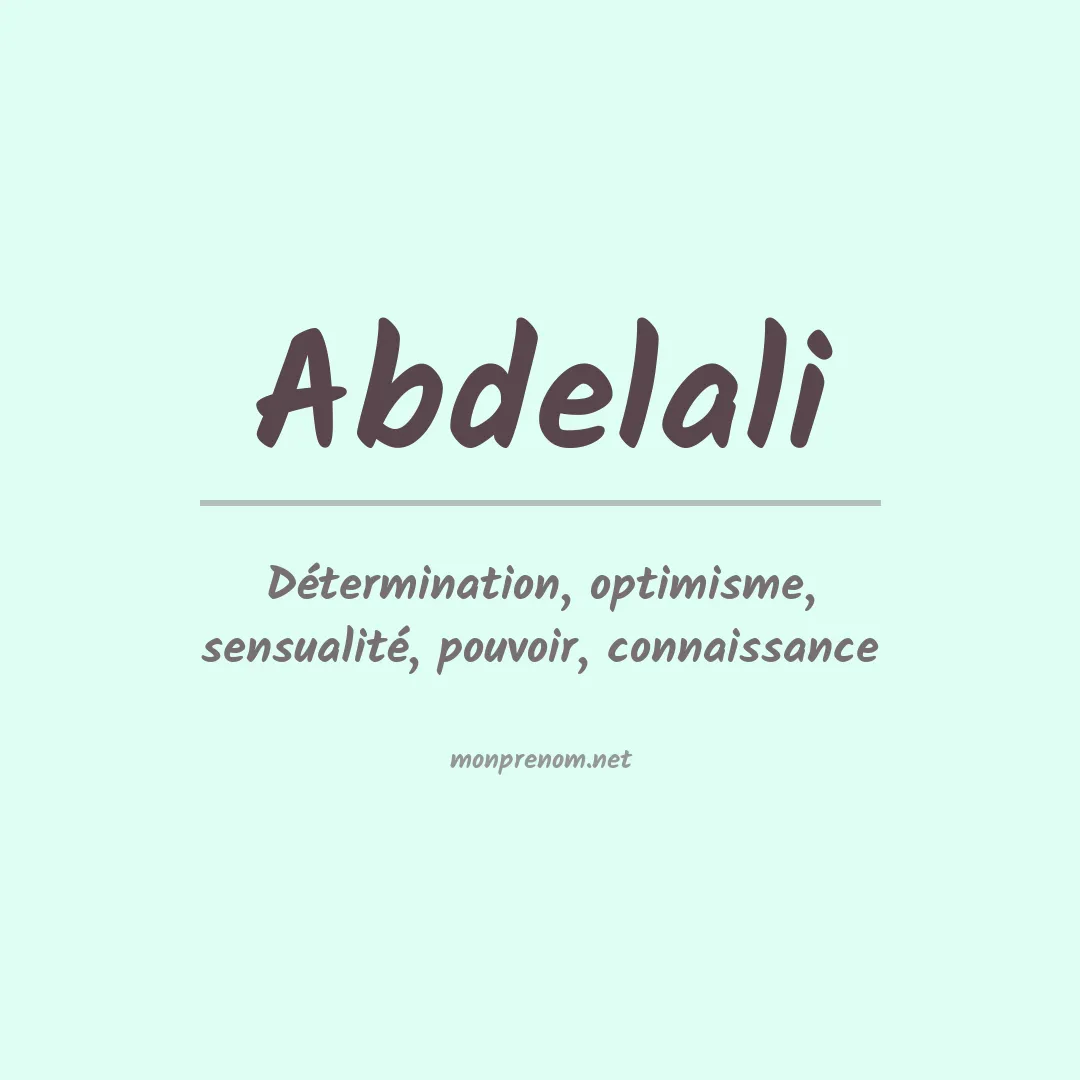 Signification du Prénom Abdelali