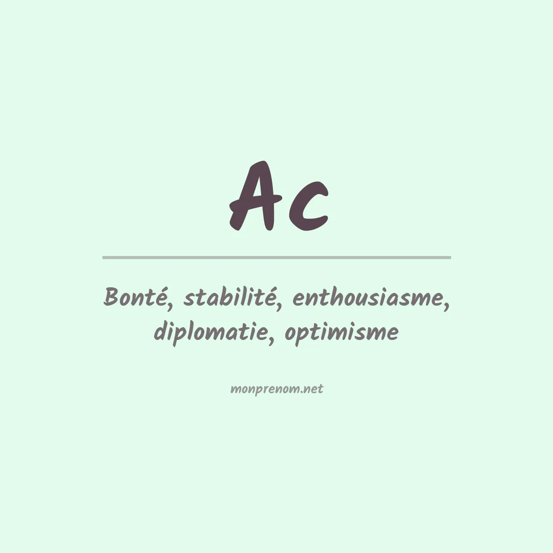 Signification du Prénom Ac