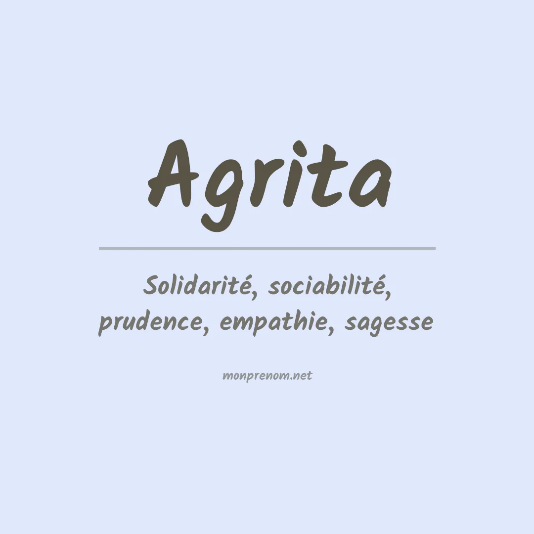 Signification du Prénom Agrita
