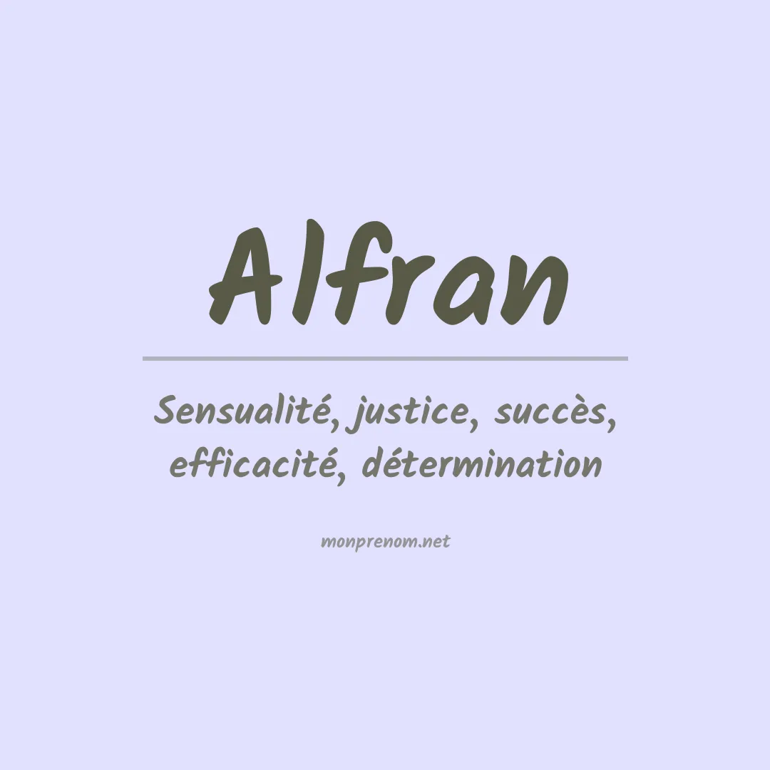 Signification du Prénom Alfran