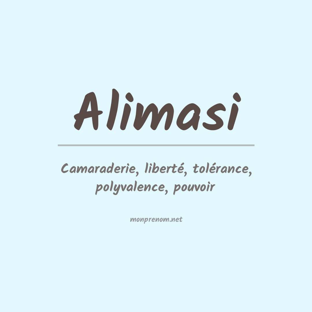 Signification du Prénom Alimasi