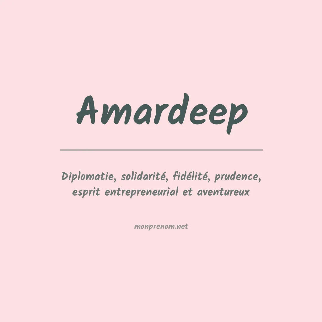 Signification du Prénom Amardeep