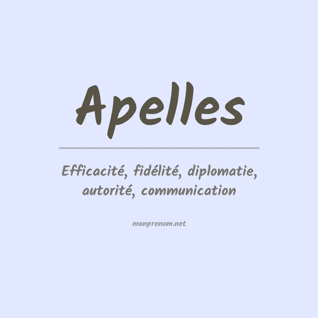 Signification du Prénom Apelles