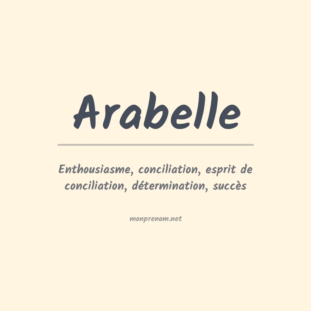 Signification du Prénom Arabelle