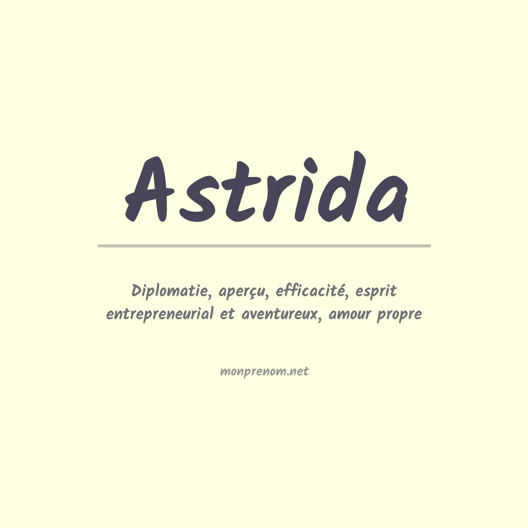 Signification du Prénom Astrida