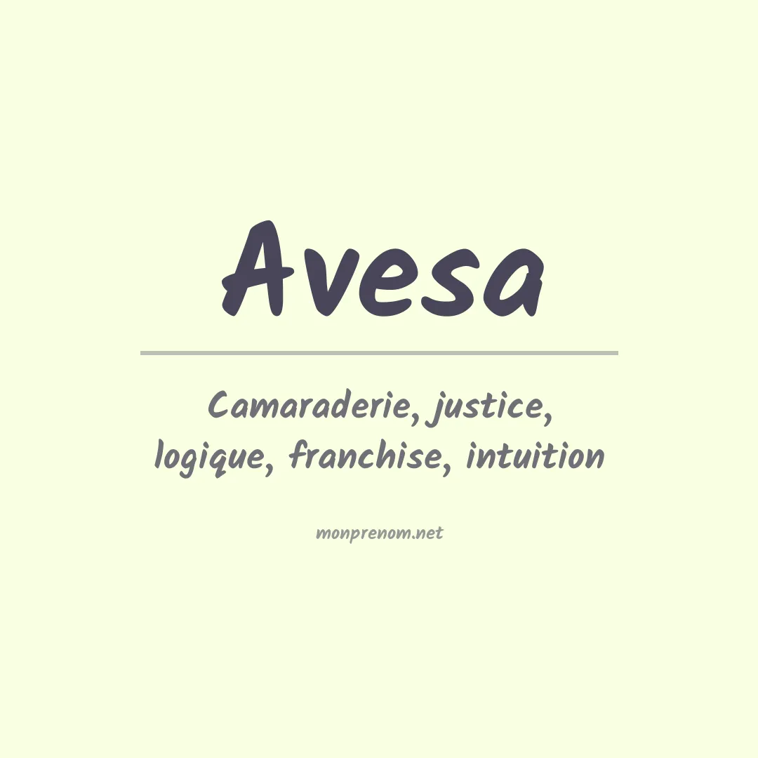 Signification du Prénom Avesa