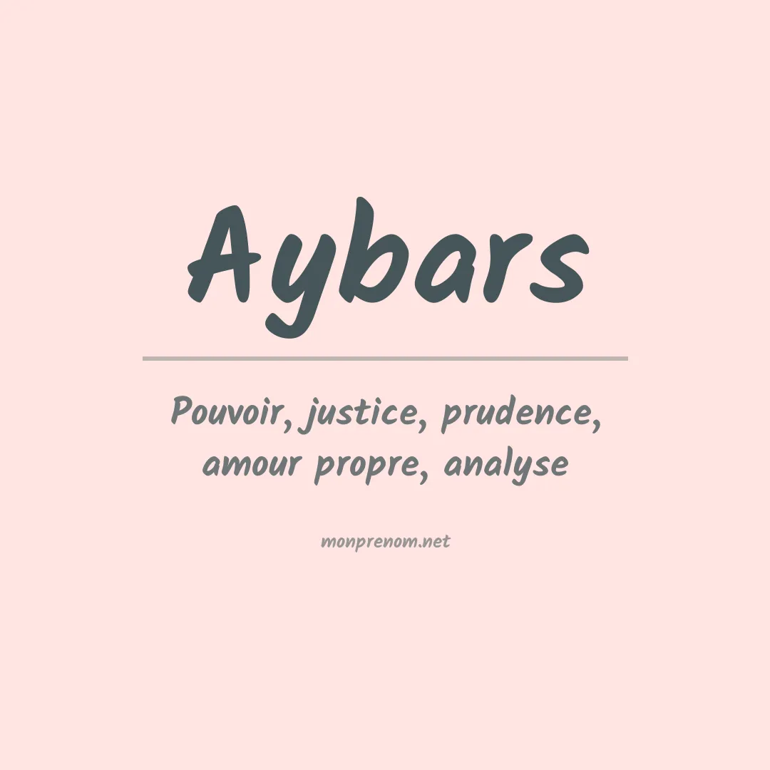 Signification Du Prénom Aybars