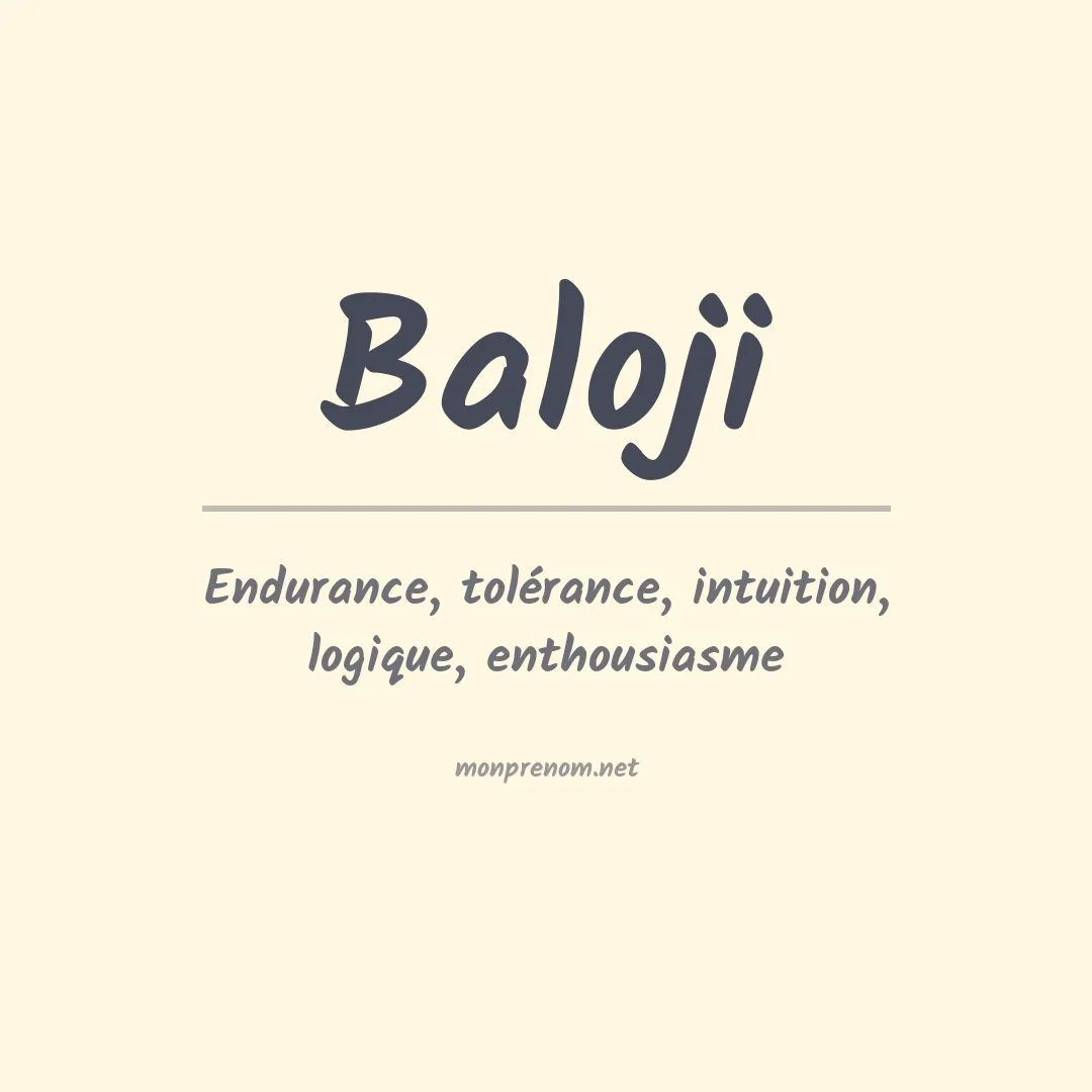 Signification du Prénom Baloji