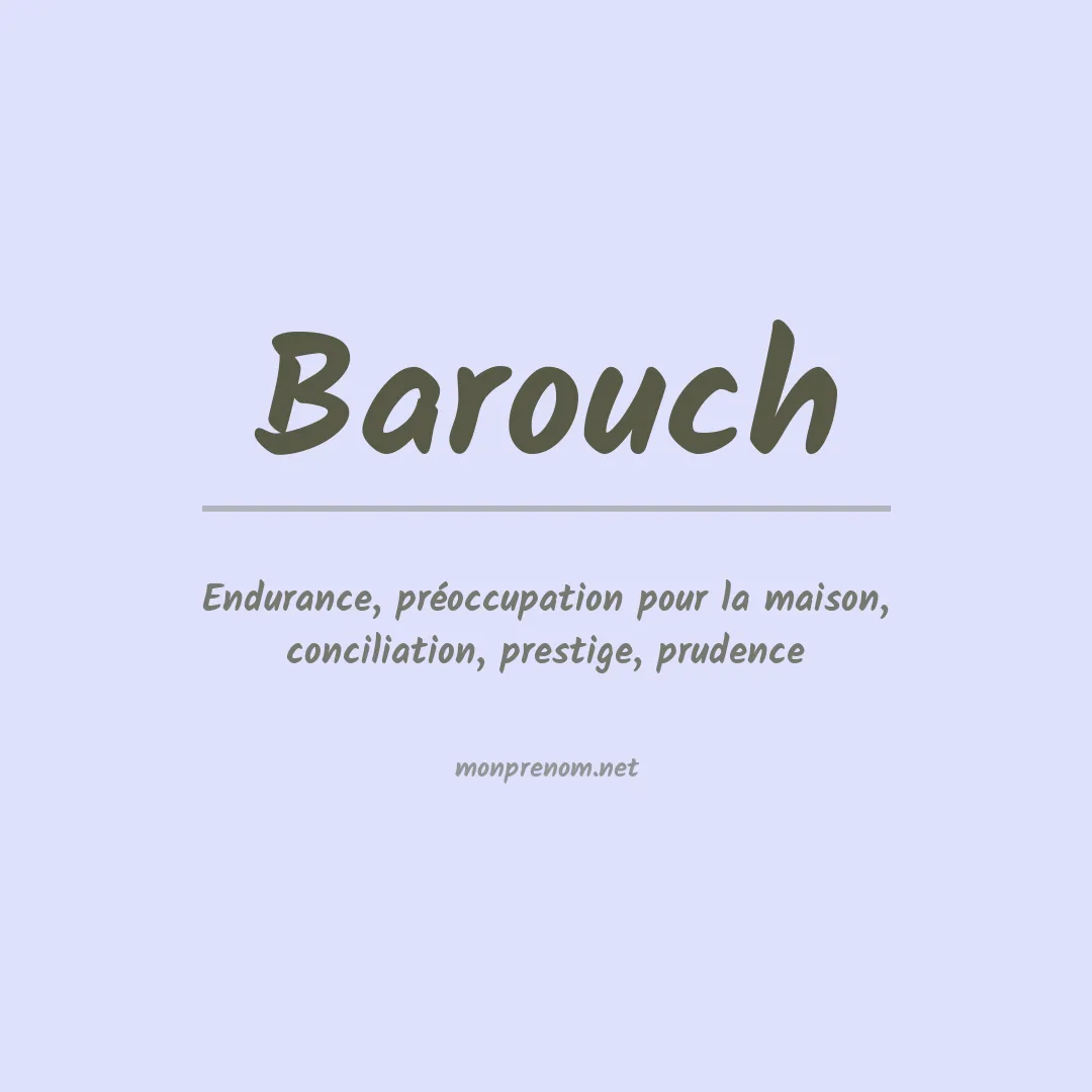 Signification du Prénom Barouch
