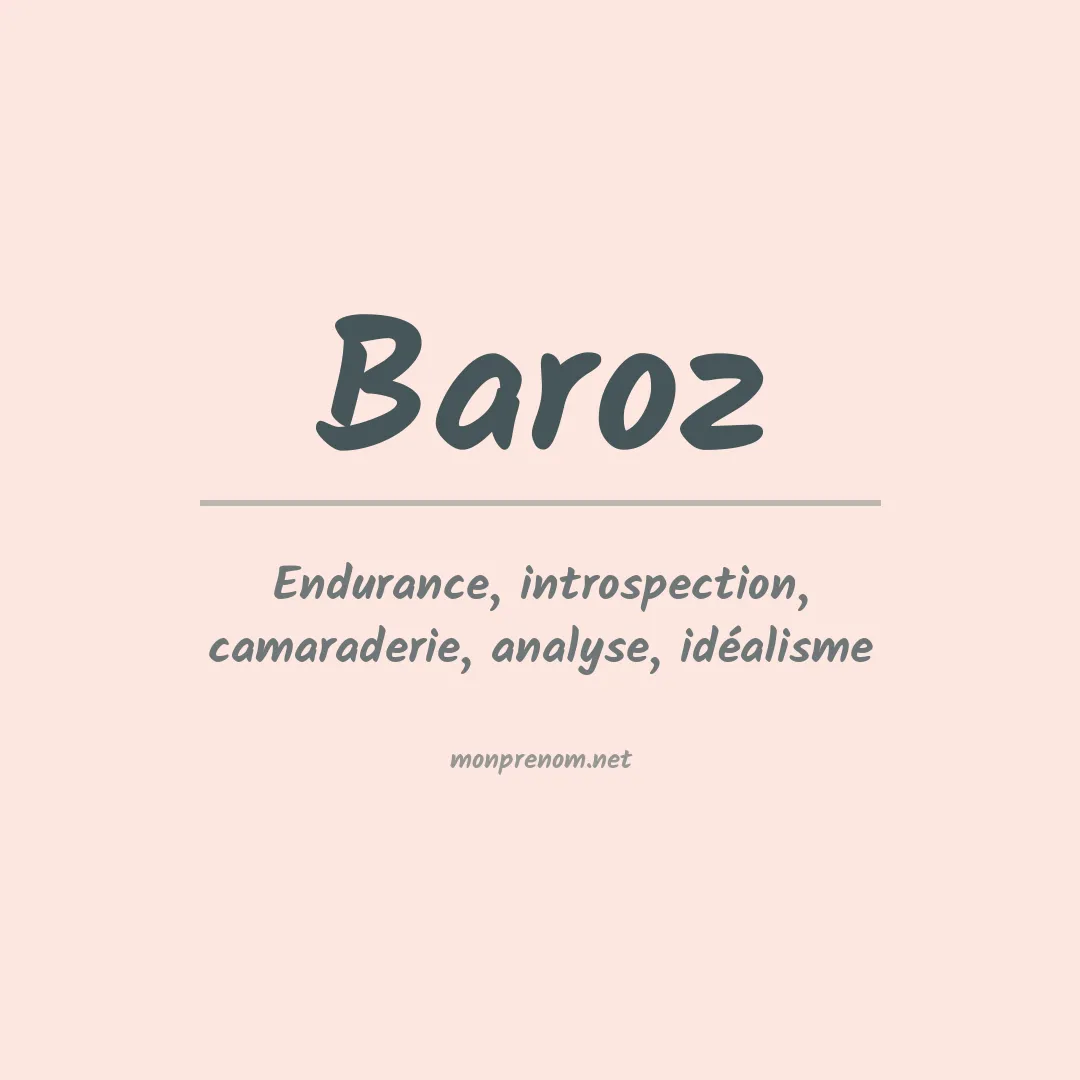 Signification du Prénom Baroz
