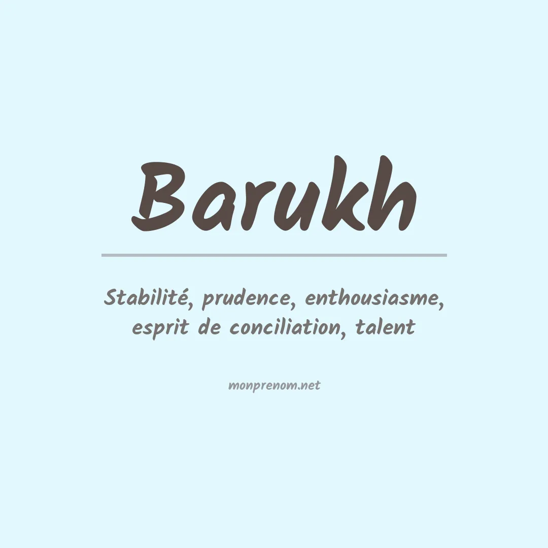 Signification du Prénom Barukh