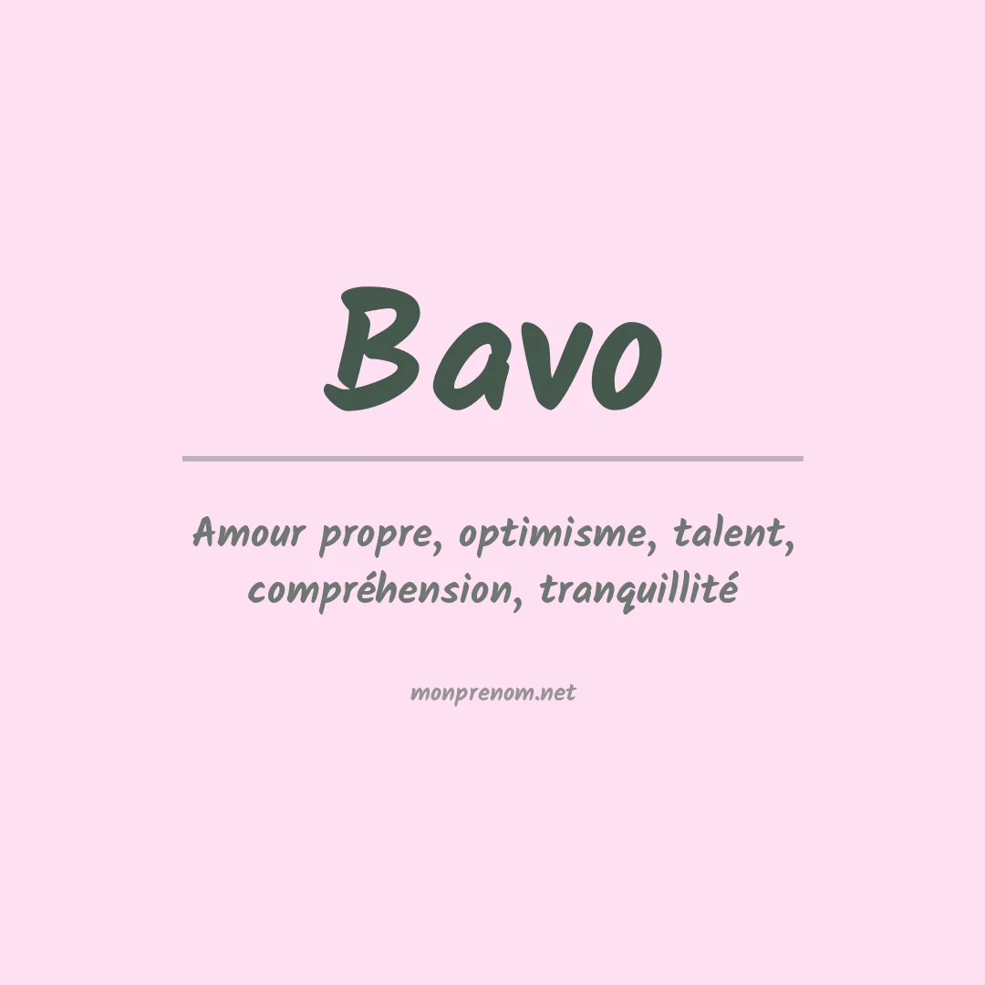 Signification du Prénom Bavo