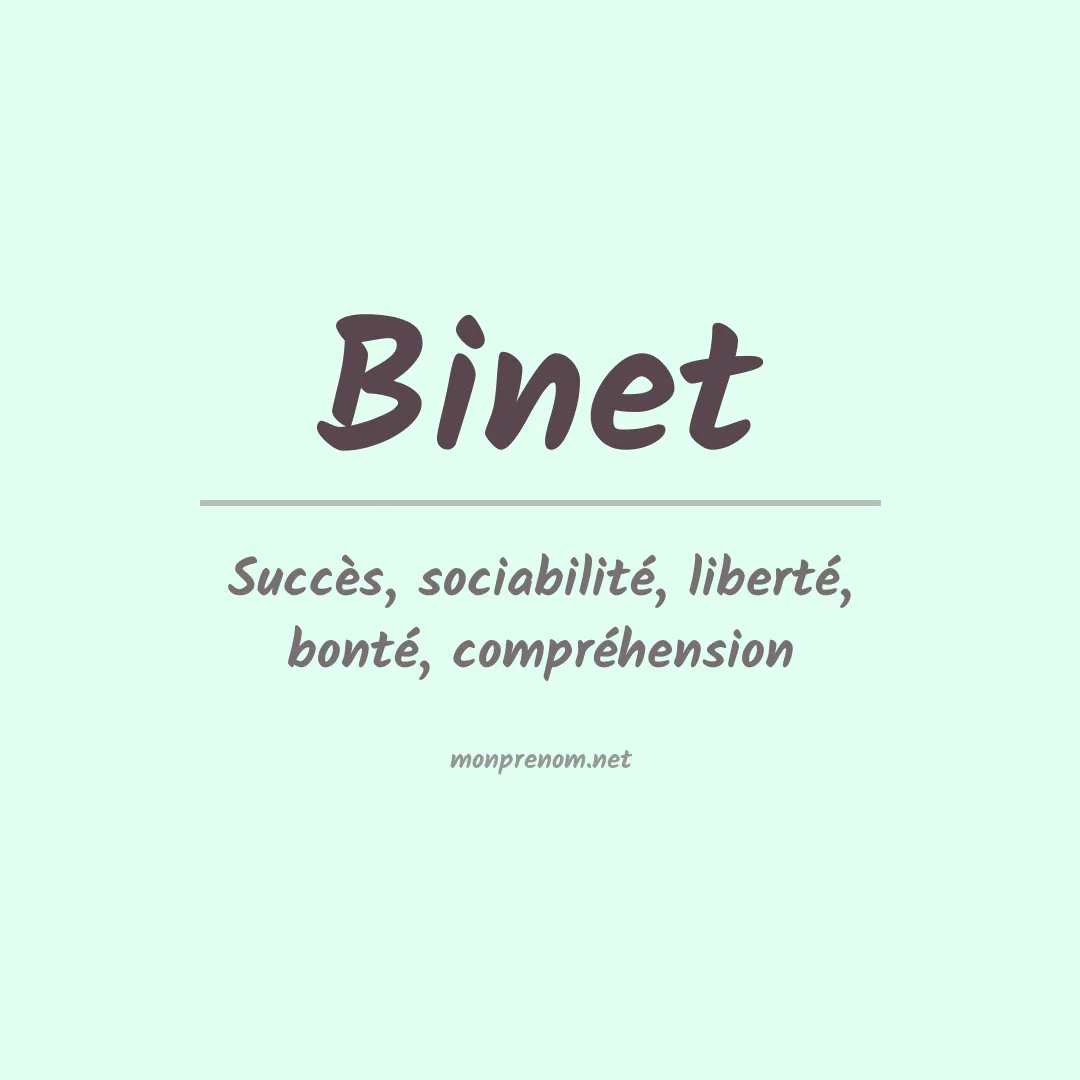 Signification du Prénom Binet