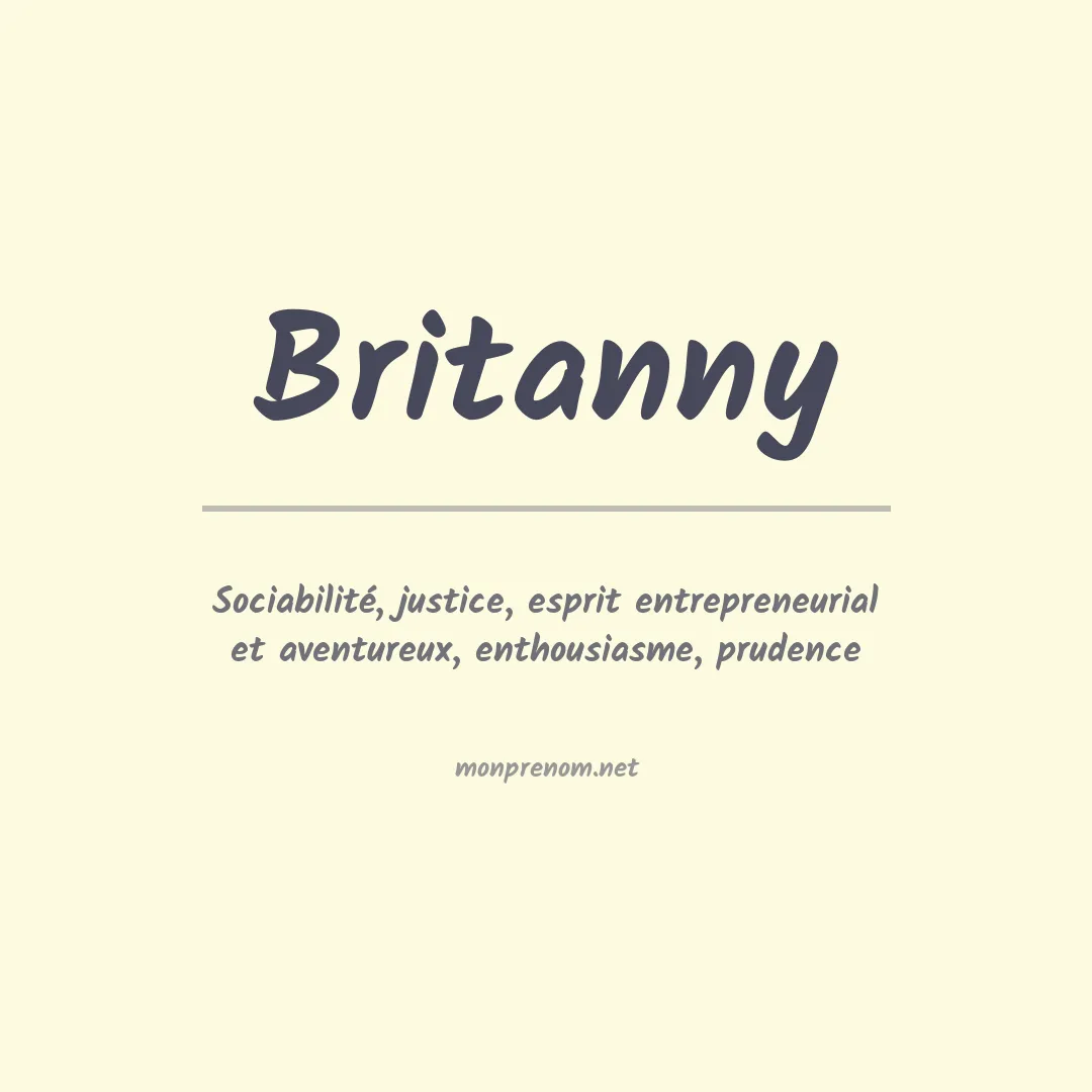 Signification du Prénom Britanny
