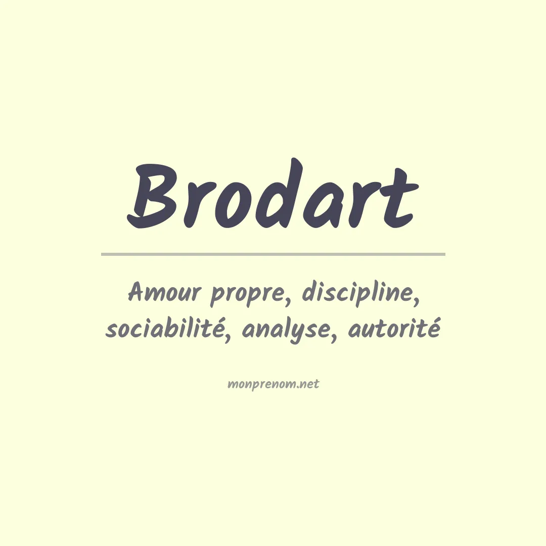 Signification du Prénom Brodart