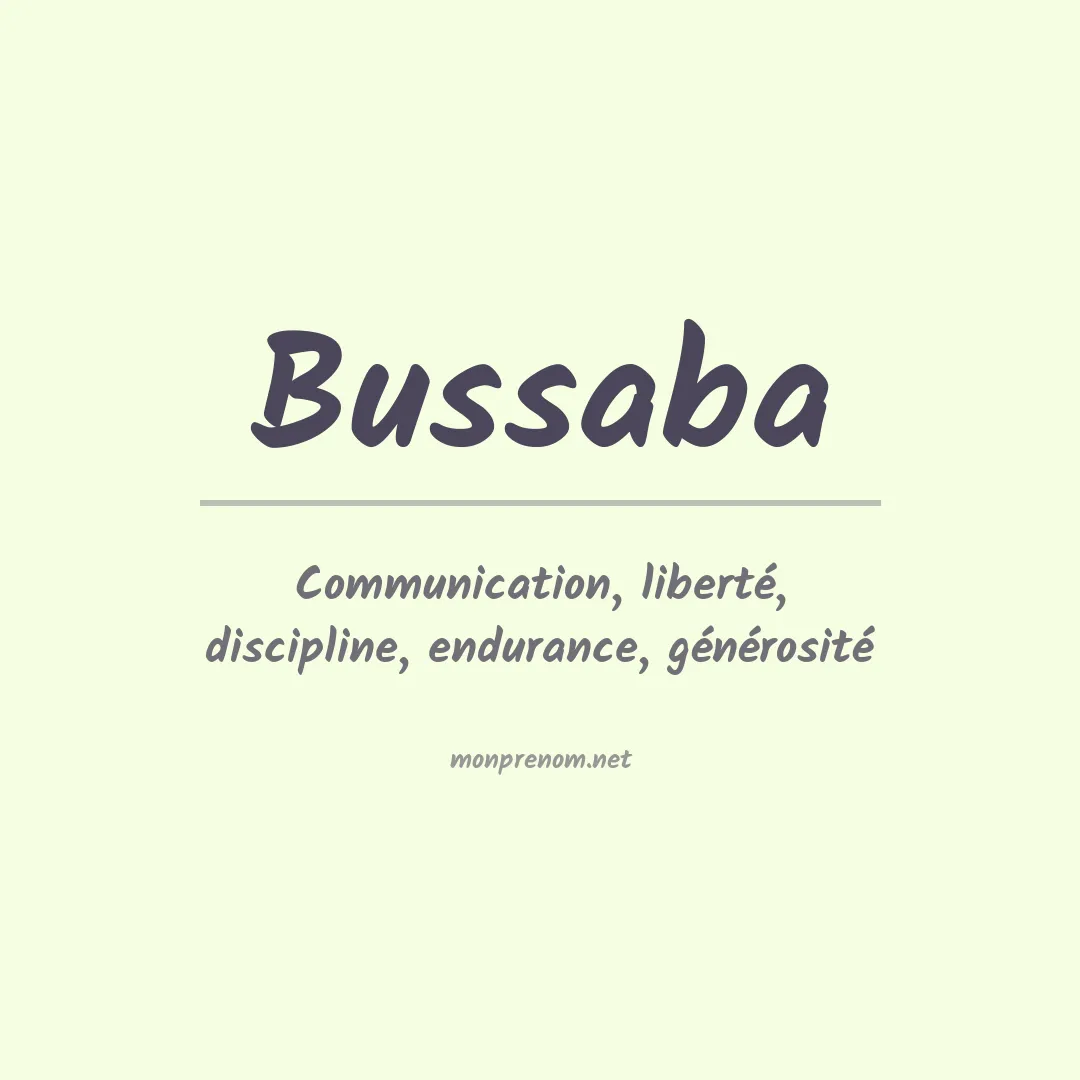Signification du Prénom Bussaba