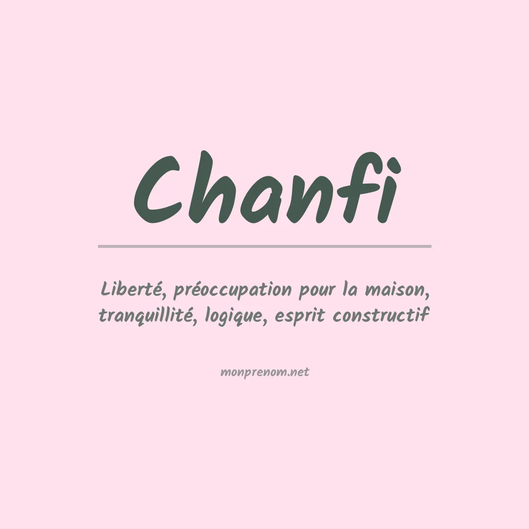 Signification du Prénom Chanfi