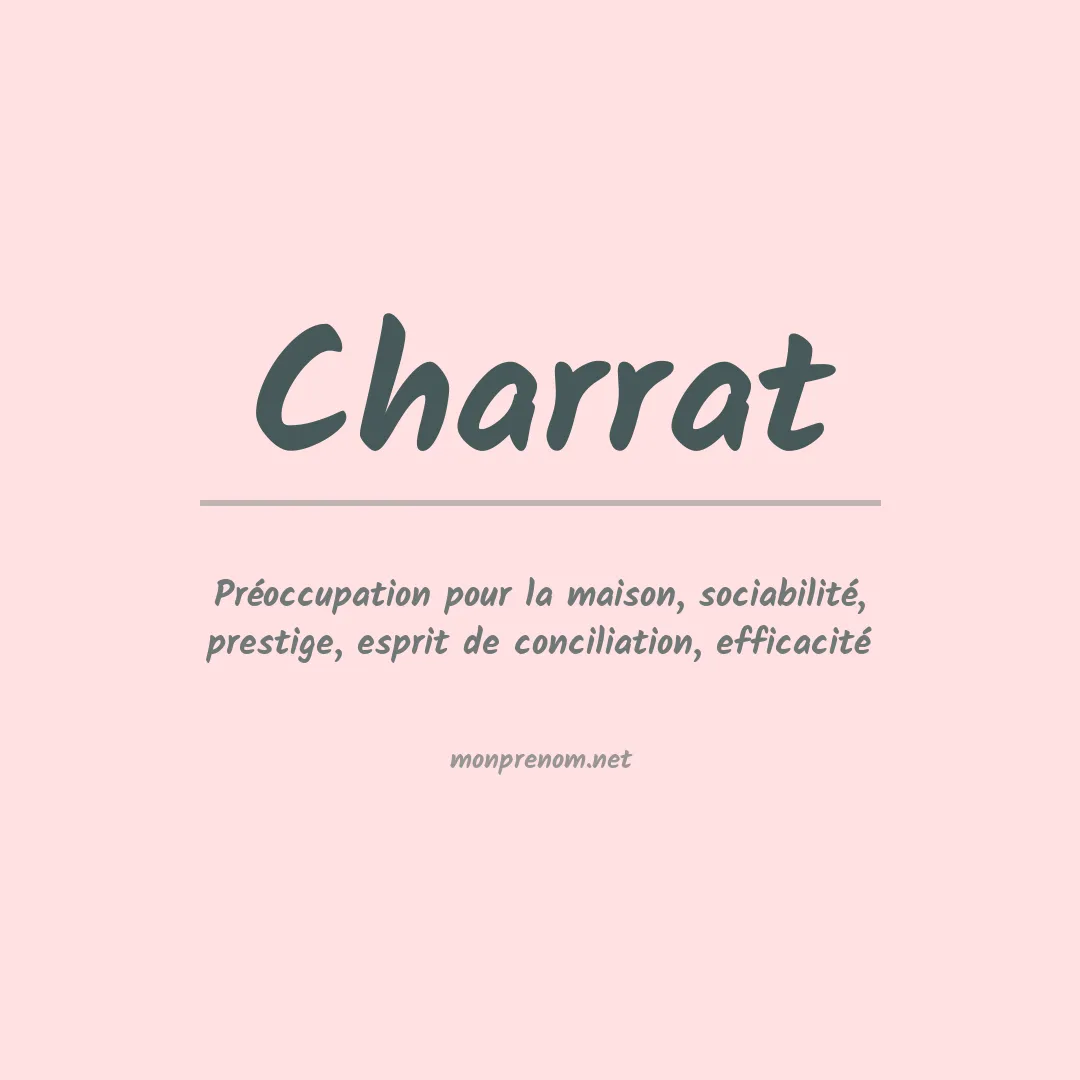 Signification du Prénom Charrat