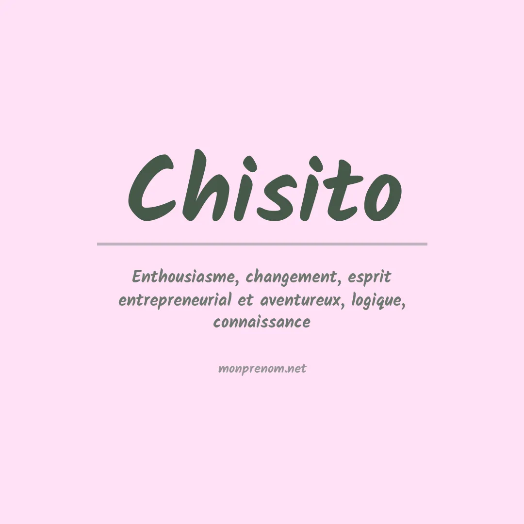 Signification Du Prénom Chisito