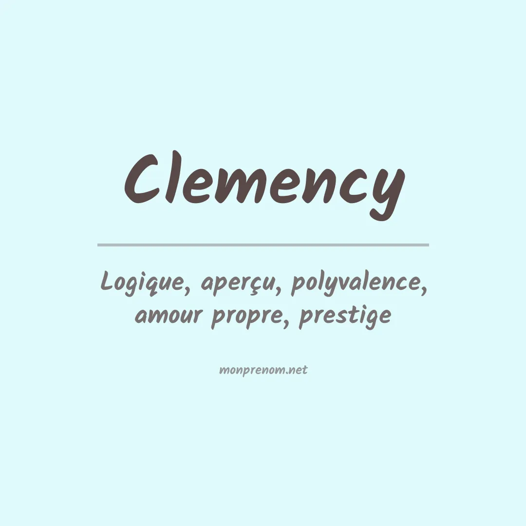 Signification du Prénom Clemency