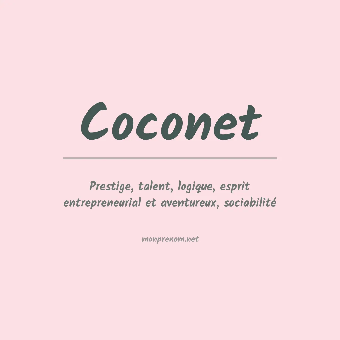 Signification du Prénom Coconet