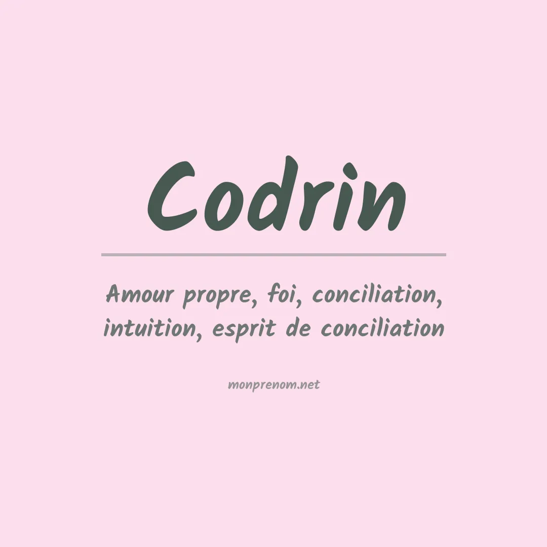 Signification du Prénom Codrin