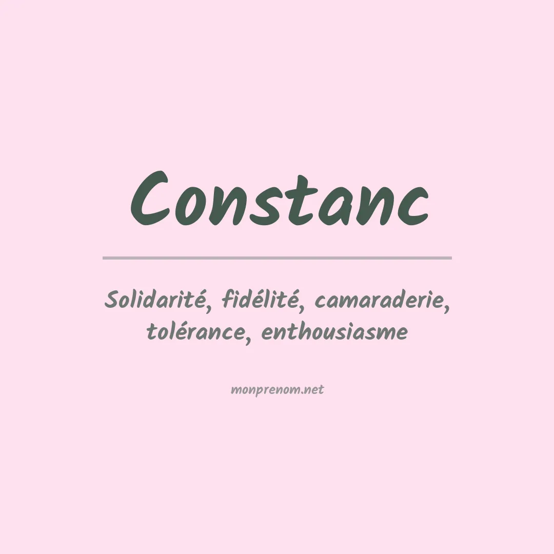 Signification du Prénom Constanc