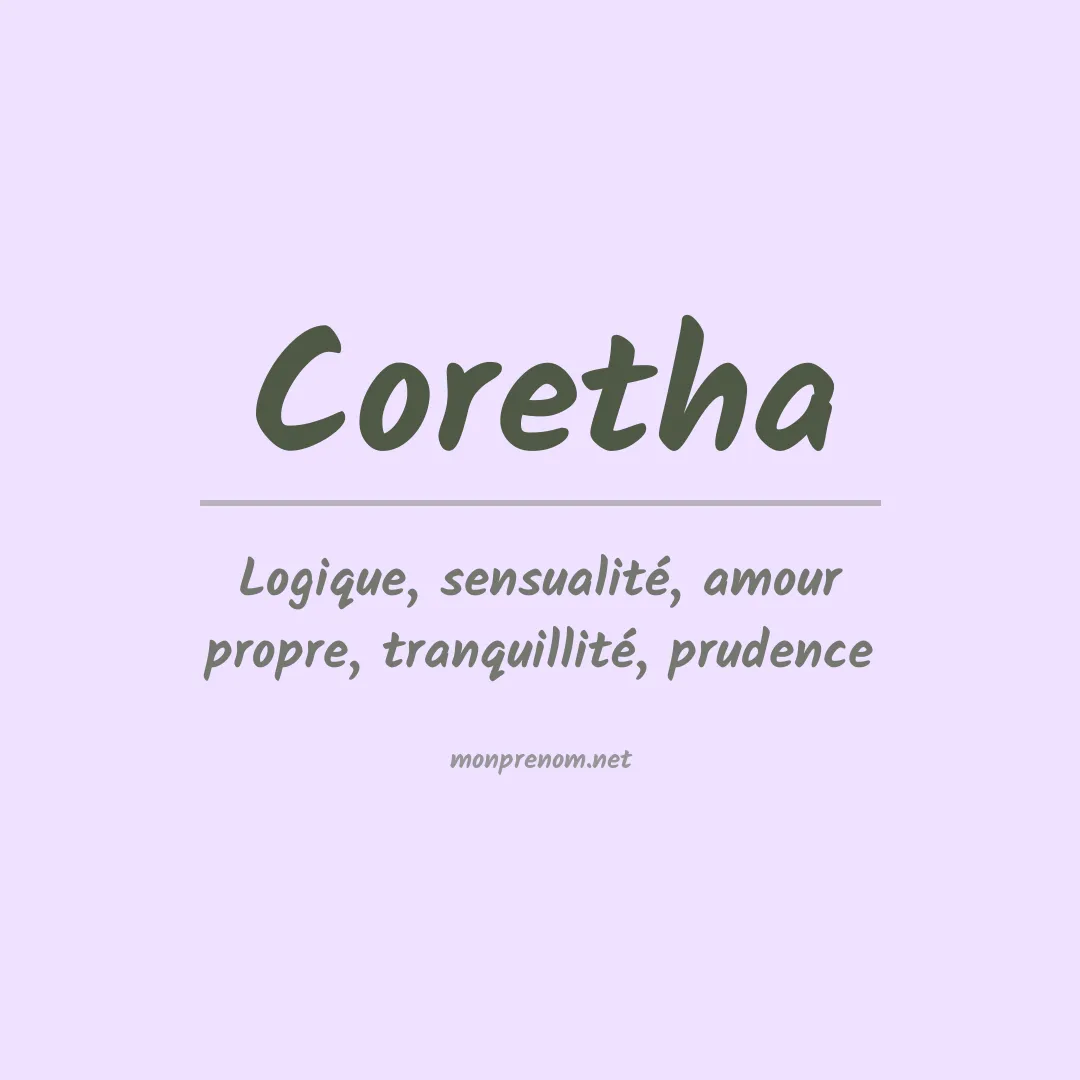 Signification du Prénom Coretha