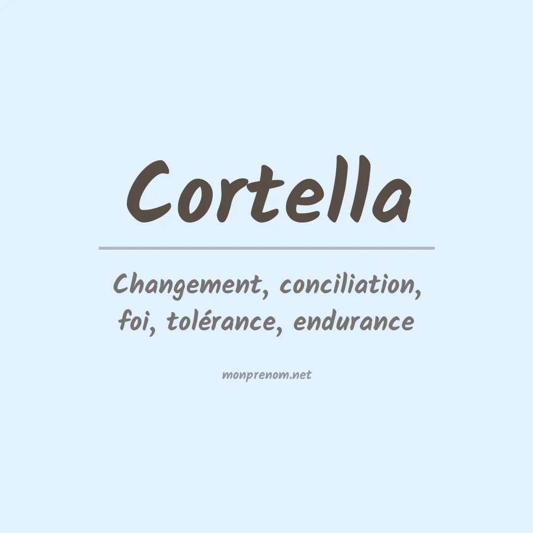 Signification du Prénom Cortella
