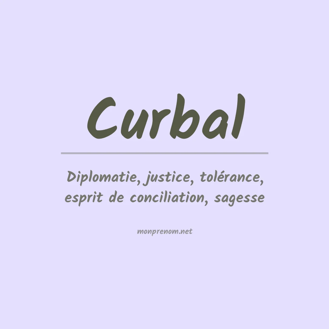 Signification du Prénom Curbal