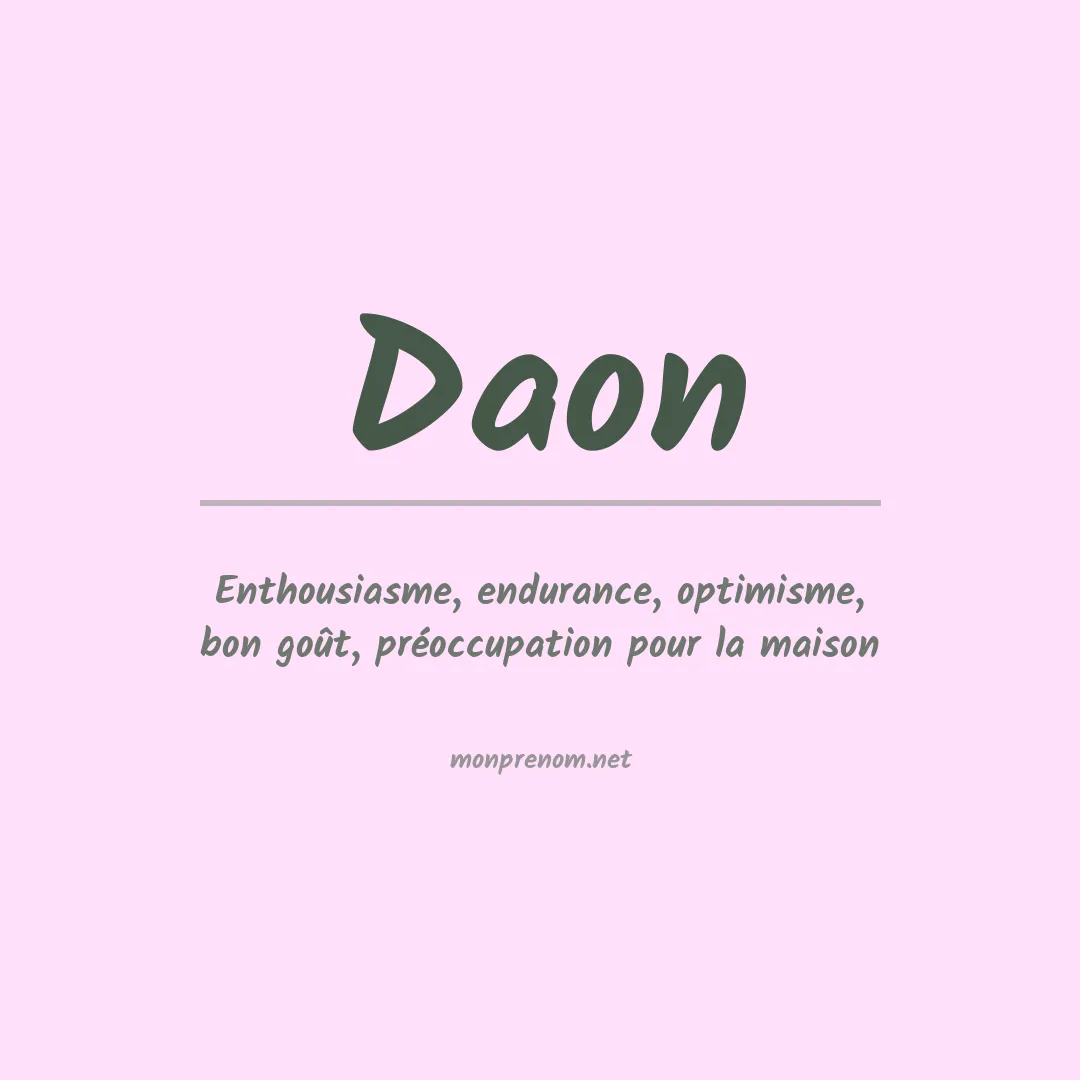 Signification du Prénom Daon