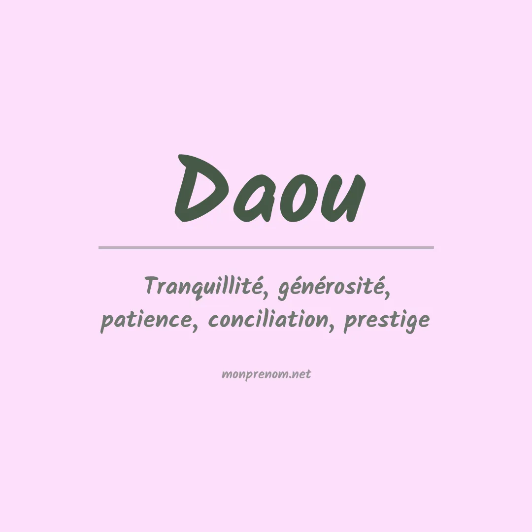 Signification du Prénom Daou