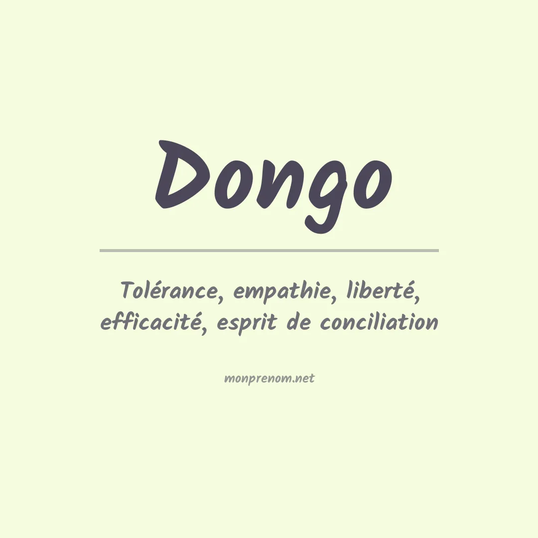Signification du Prénom Dongo