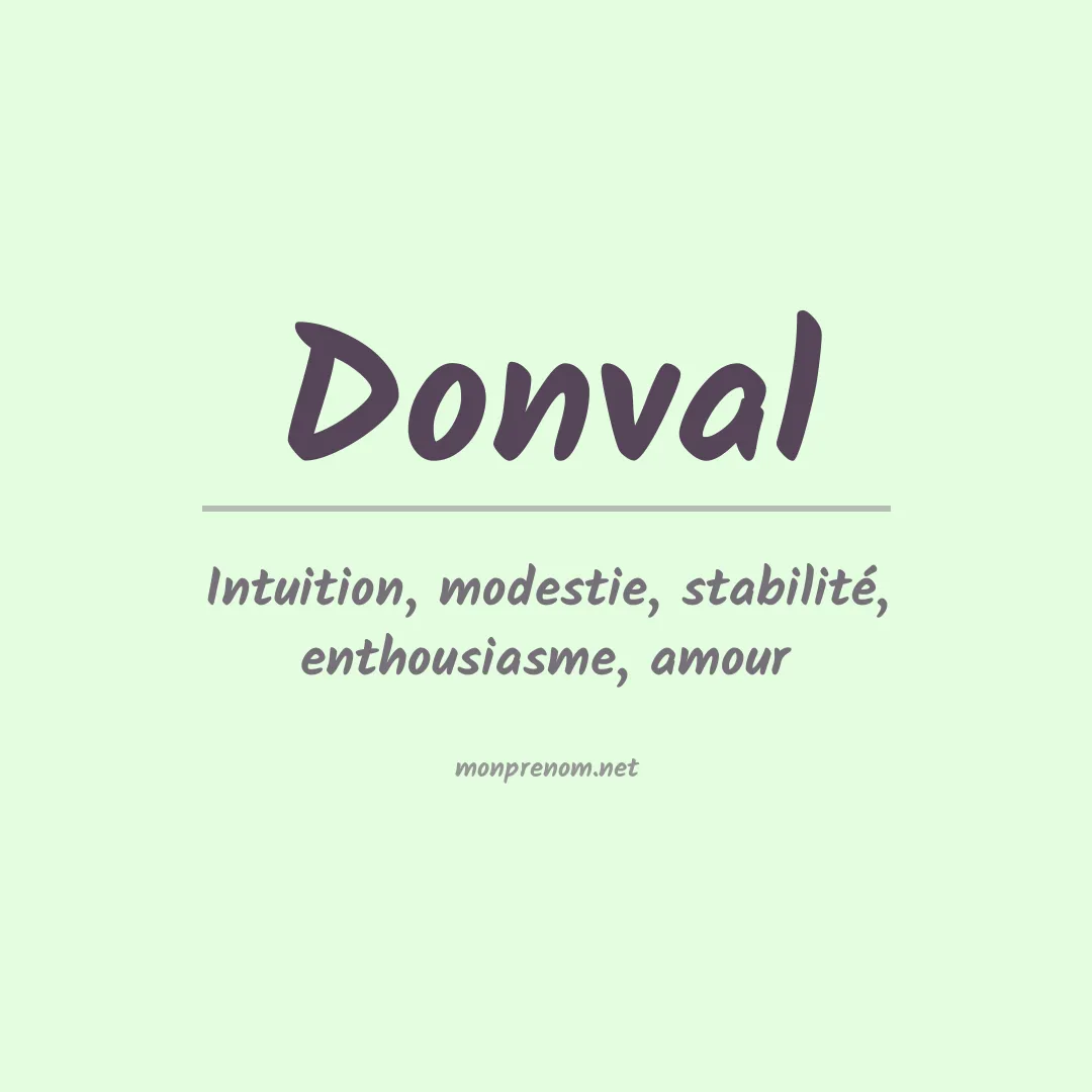Signification du Prénom Donval