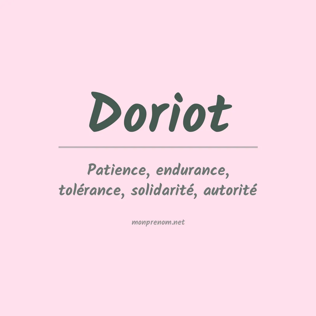 Signification du Prénom Doriot