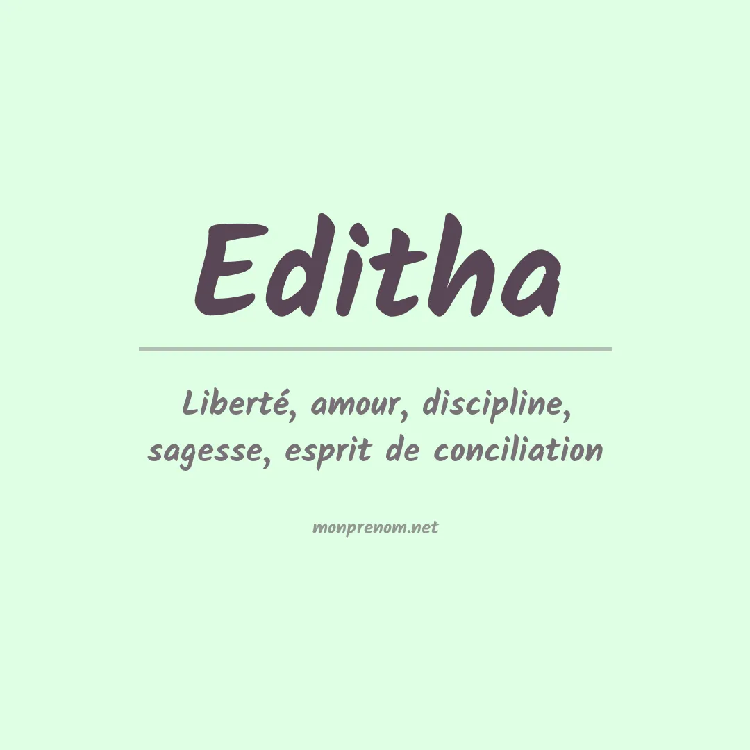 Signification du Prénom Editha