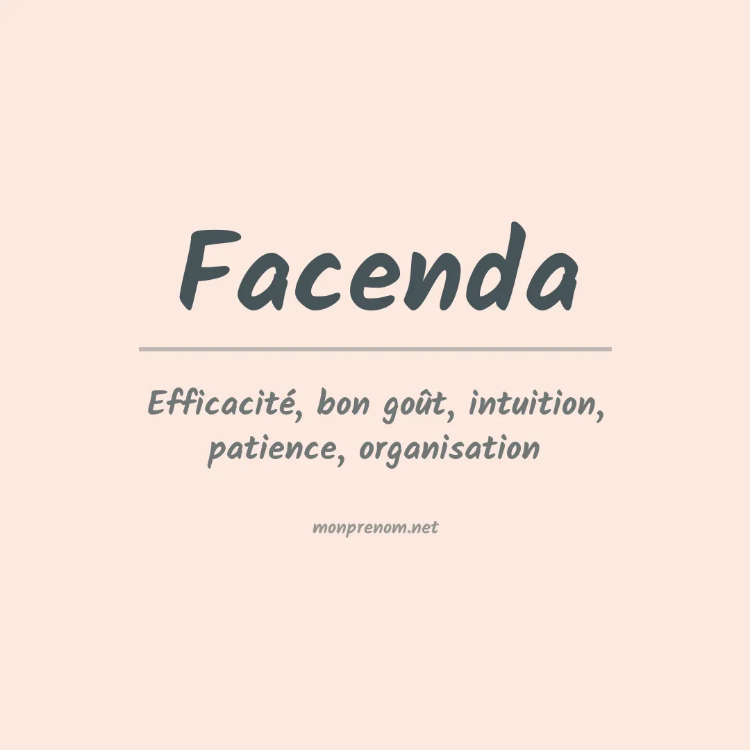 Signification du Prénom Facenda