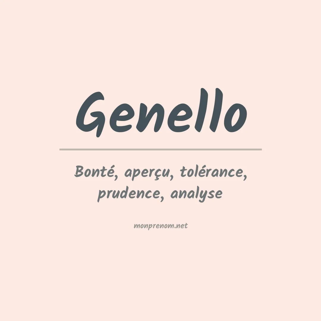 Signification du Prénom Genello