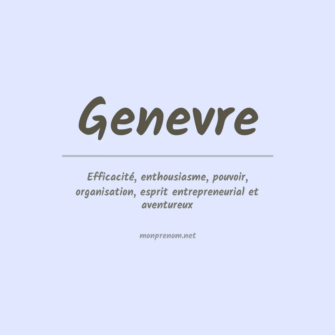 Signification du Prénom Genevre