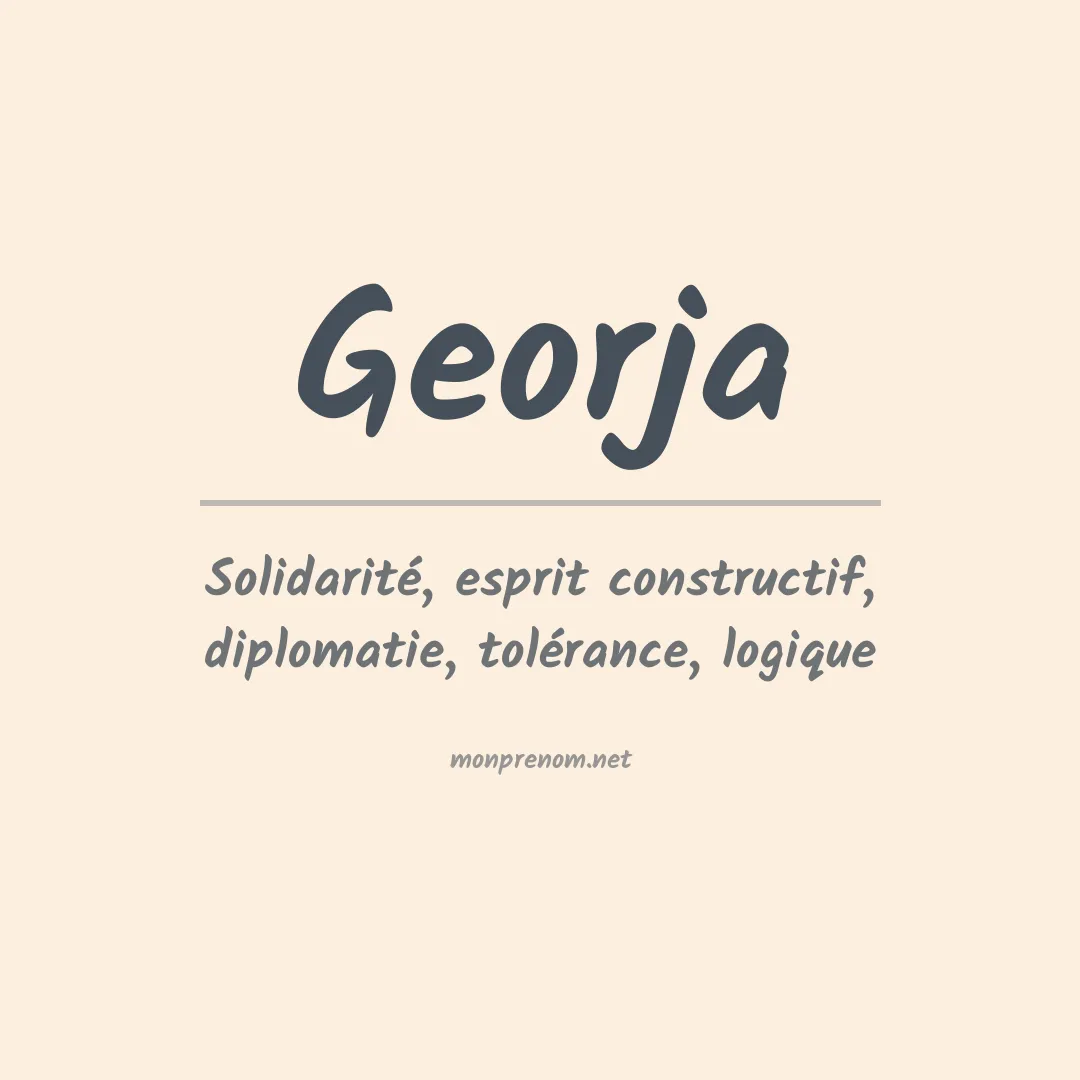 Signification du Prénom Georja
