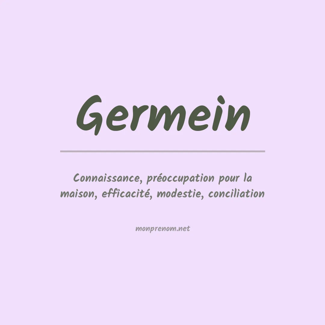 Signification du Prénom Germein