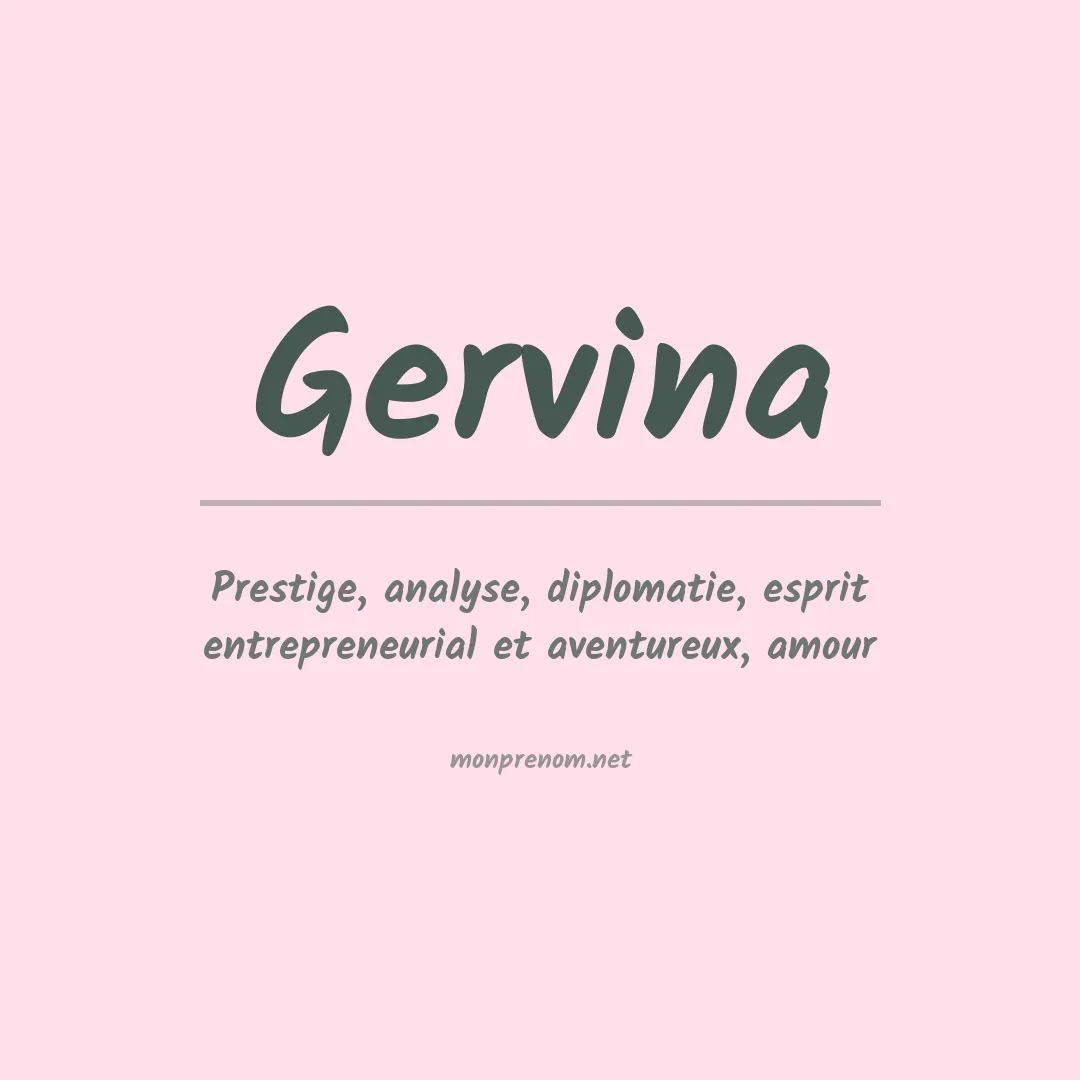Signification du Prénom Gervina