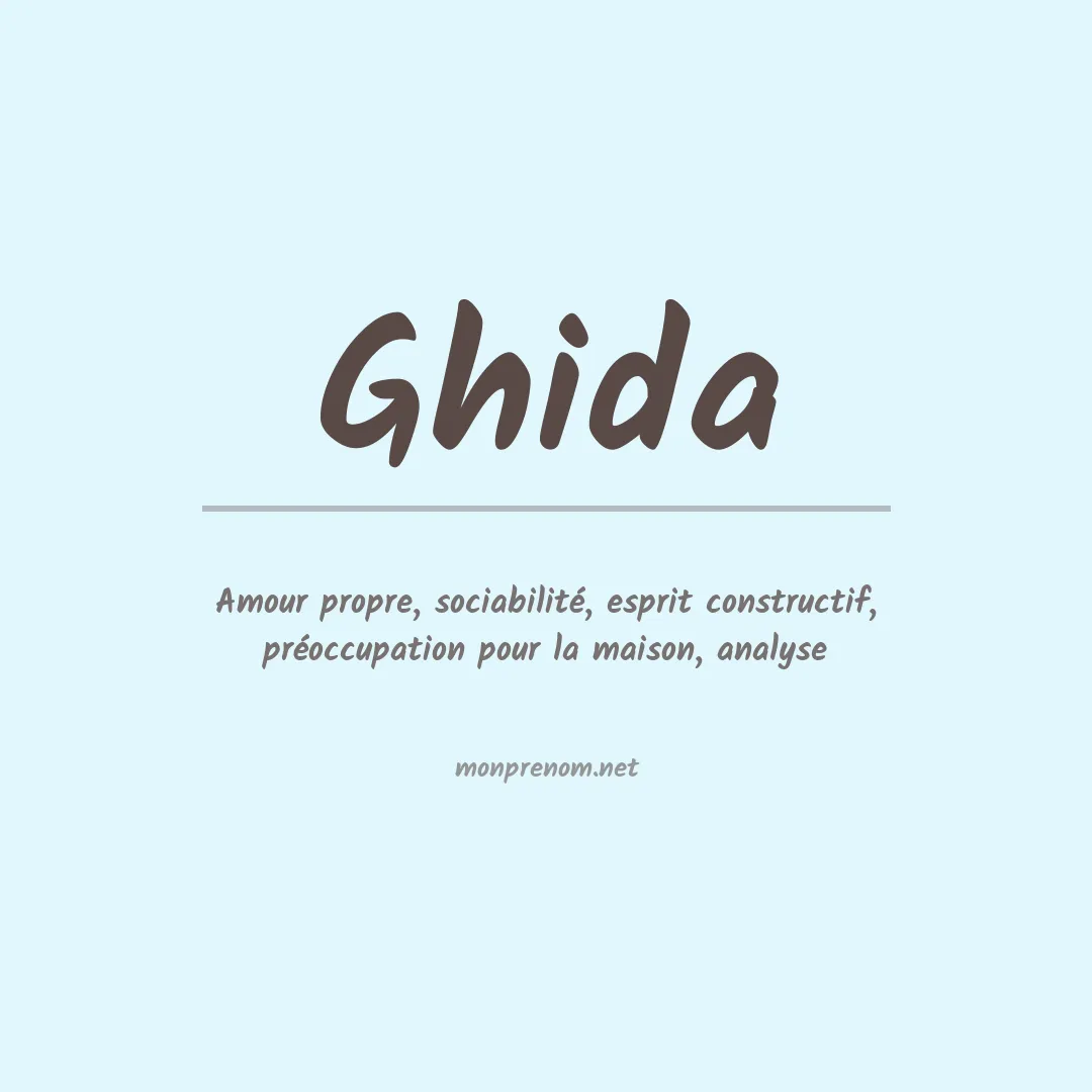 Signification du Prénom Ghida