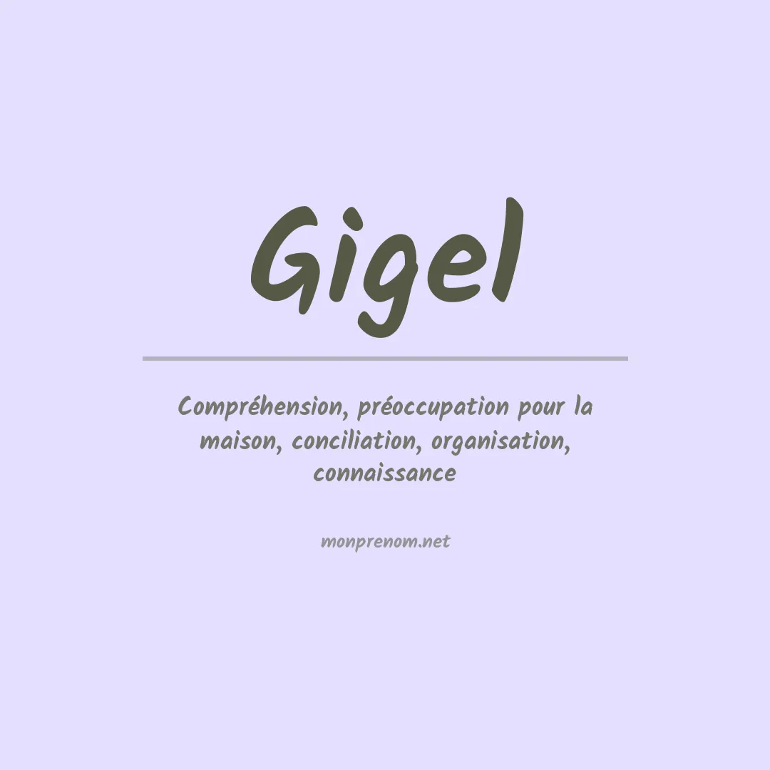 Signification du Prénom Gigel