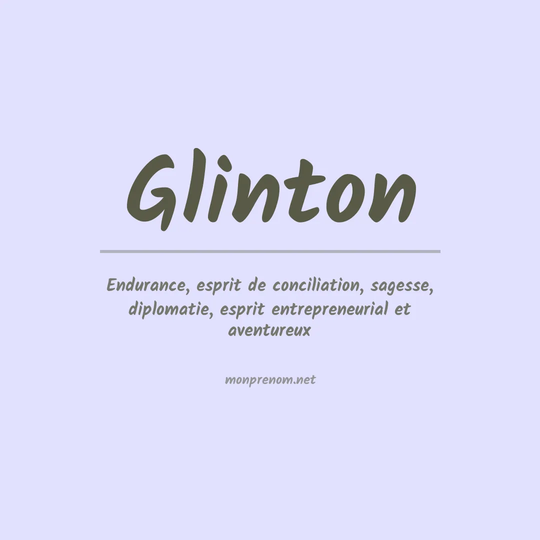Signification du Prénom Glinton