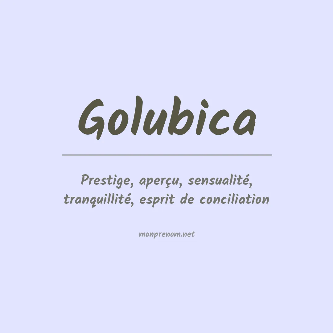 Signification du Prénom Golubica