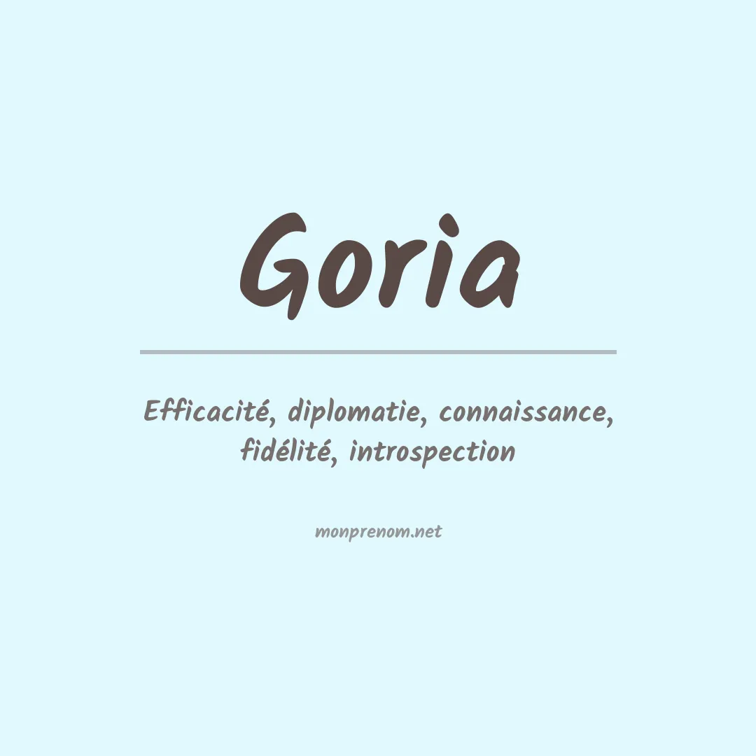 Signification du Prénom Goria