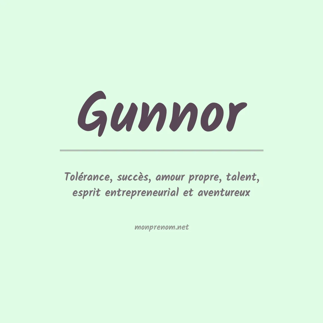 Signification du Prénom Gunnor