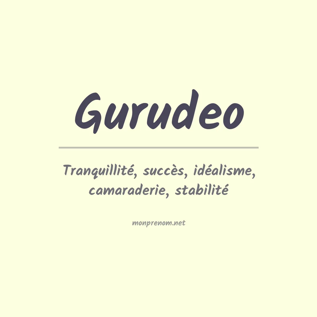 Signification du Prénom Gurudeo