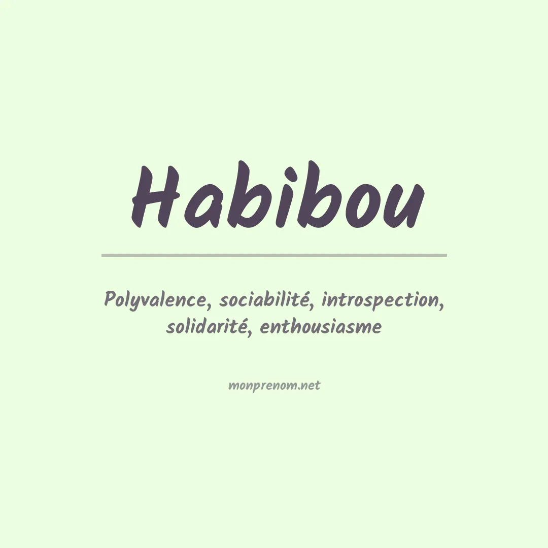 Signification du Prénom Habibou